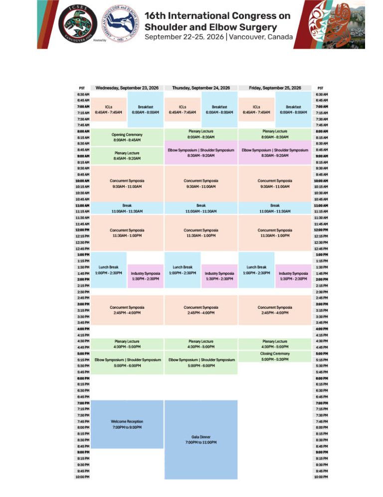 Icses 2026 Program At A Glance Schedule Overview